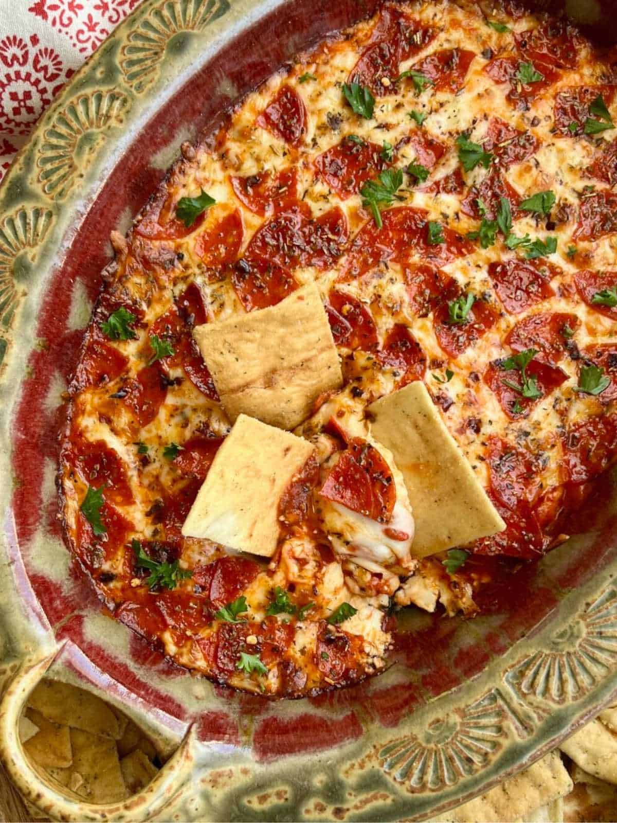 Baked Pepperoni Pizza Dip | Easy Party Dips