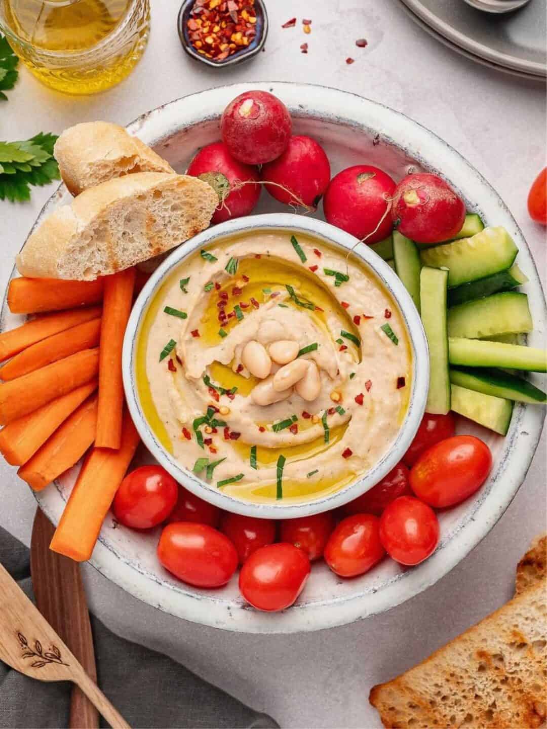 Creamy White Bean Dip - Dairy Free Snack! | Easy Party Dips